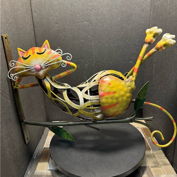 problem solvers | Accents | Problem Solvers Cat On A Branch Metal Yard Sculpture | Poshmark